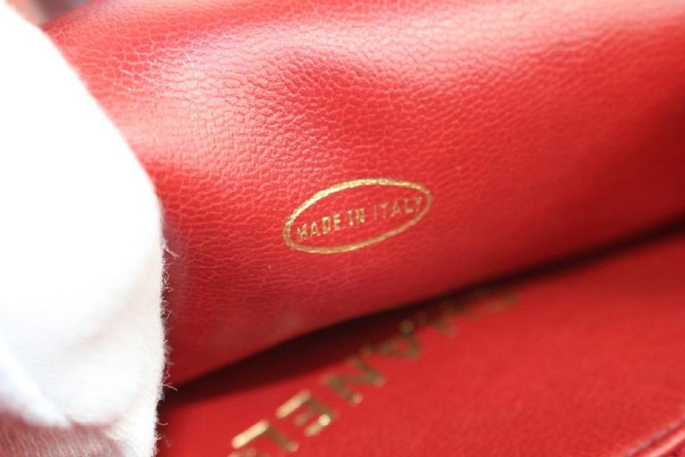 Chanel Large Red Caviar Leather Quilted Chevron Shopper Tote Bag ...