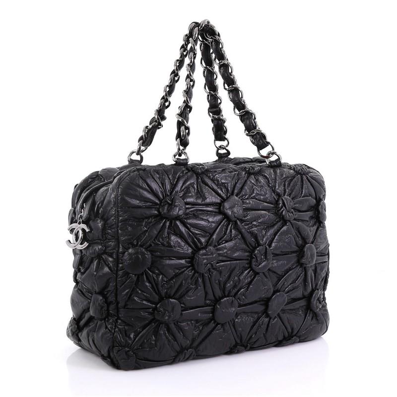 Chanel Lemarie Bowler Bag Draped Lambskin Medium at 1stDibs