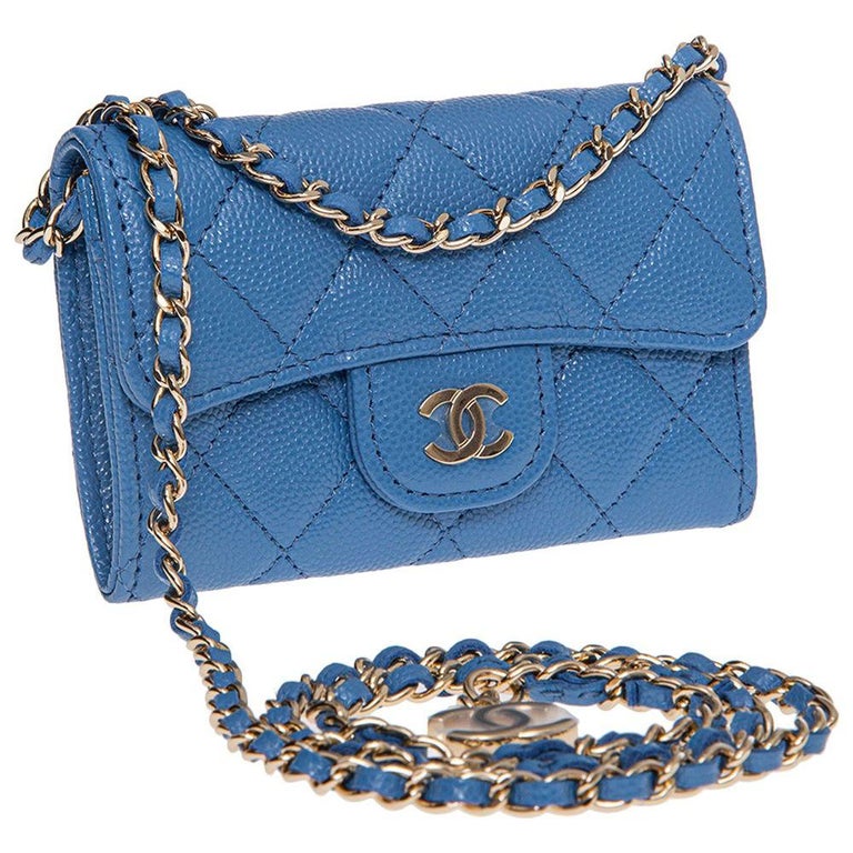 Chanel light blue shoulder bag For Sale at 1stDibs