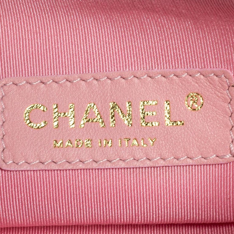 Chanel Light Pink PVC and Patent Leather Medium Triple CC Tote at 1stDibs