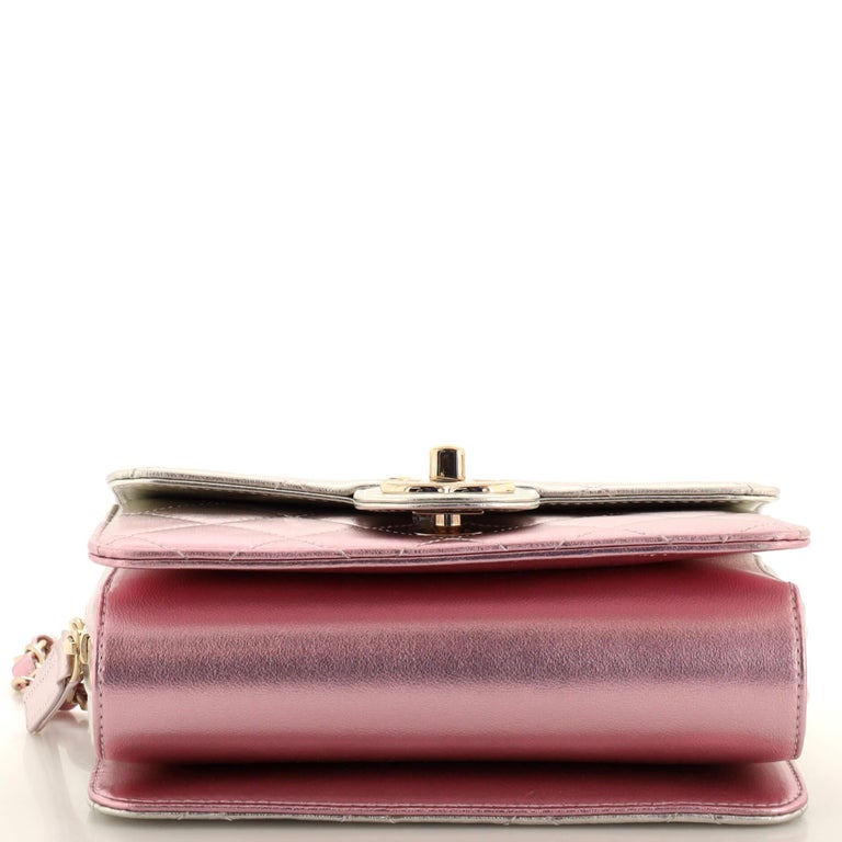 Chanel Like a Wallet Flap Bag Quilted Gradient Metallic Lambskin Mini ...