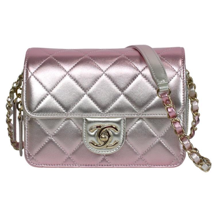 Chanel Rare Lambskin Citizen Chic Mini Flap Bag In Light Green Gold ...