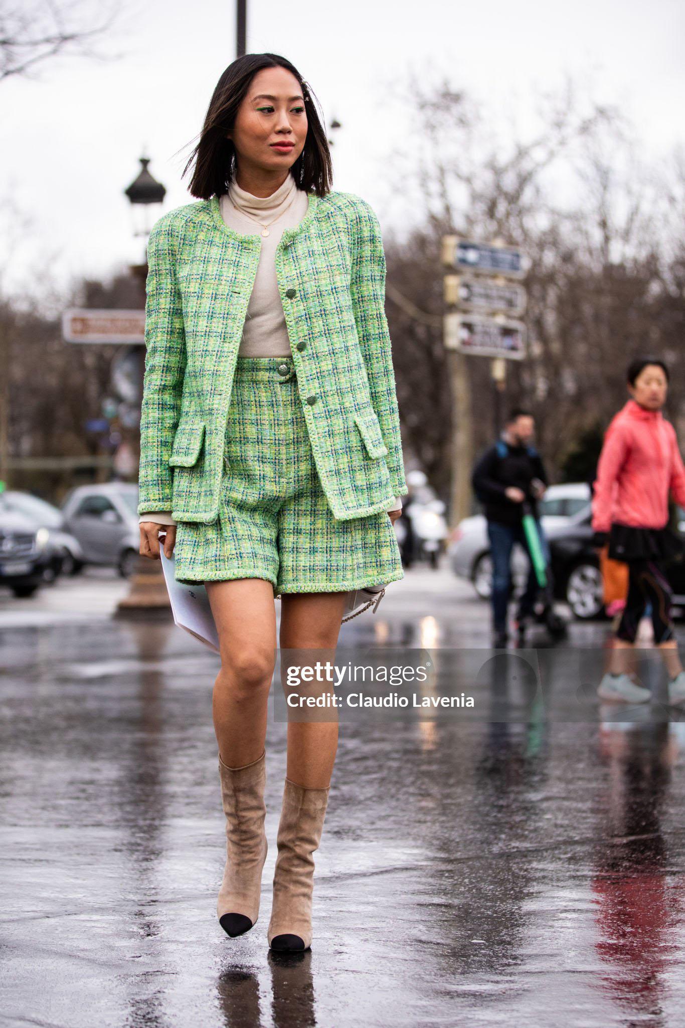 Chanel Lime Green Lesage Tweed Jacket For Sale at 1stDibs