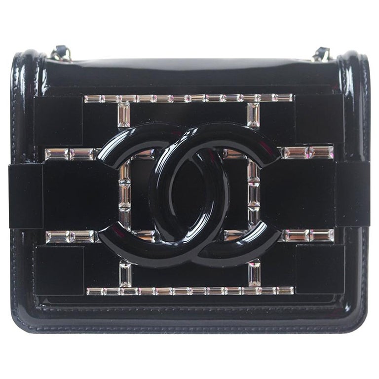 Chanel Limited Edition Boy Brick Crystal and Plexi Crossbody Bag For ...