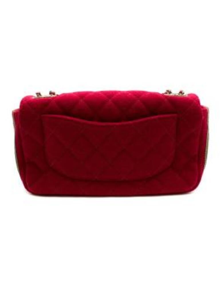 Chanel Limited Edition Red Jersey Flap Bag For Sale at 1stDibs