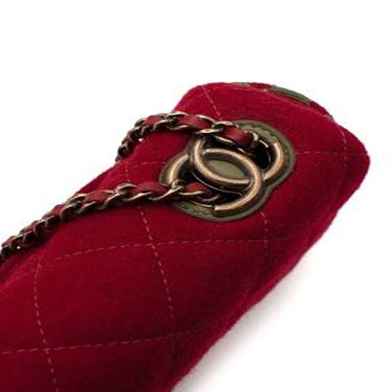 Chanel Limited Edition Red Jersey Flap Bag For Sale at 1stDibs