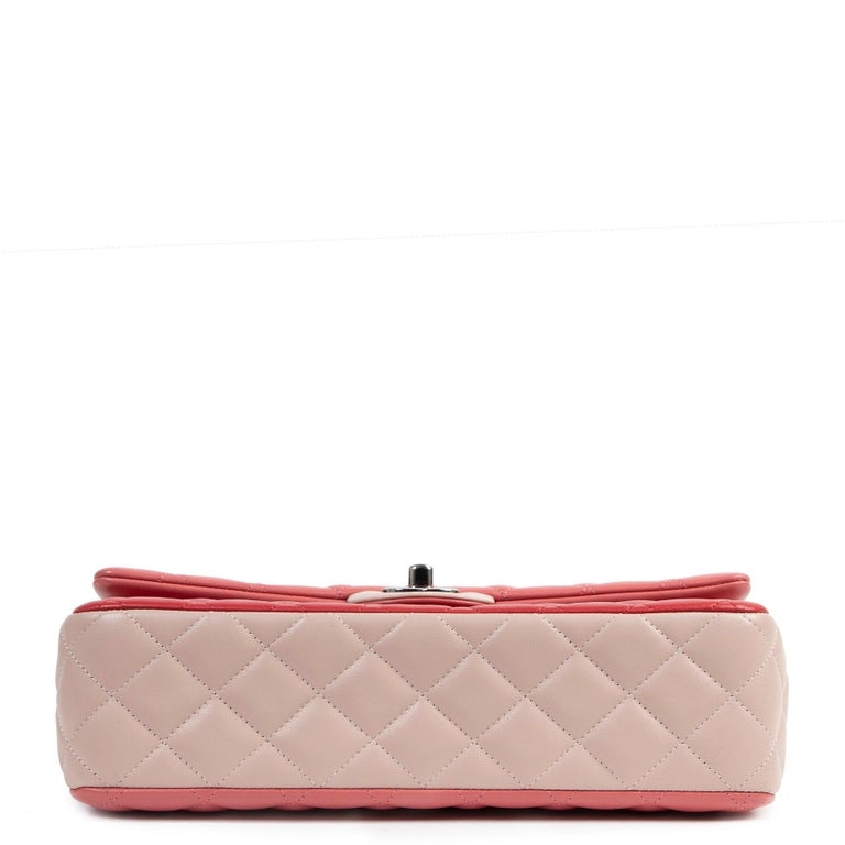 Chanel Limited Tricolor Medium Valentine Crystal Hearts Classic Flap ...