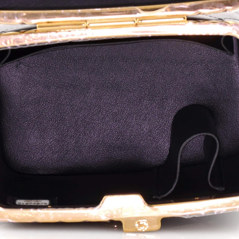 Chanel Lock Frame Vanity Case with Chain Quilted Lambskin Small For ...