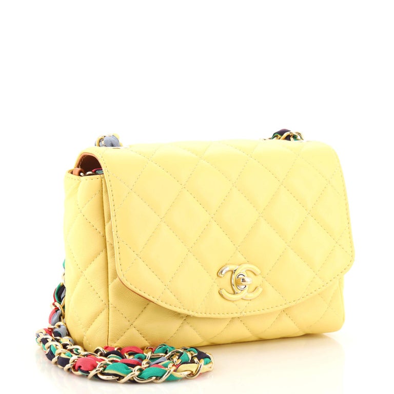 Chanel Logo Camera Bag Printed Coated Canvas Medium For Sale at 1stDibs