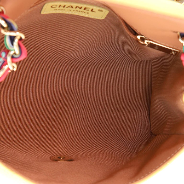 Chanel Logo Camera Bag Printed Coated Canvas Medium For Sale at 1stDibs