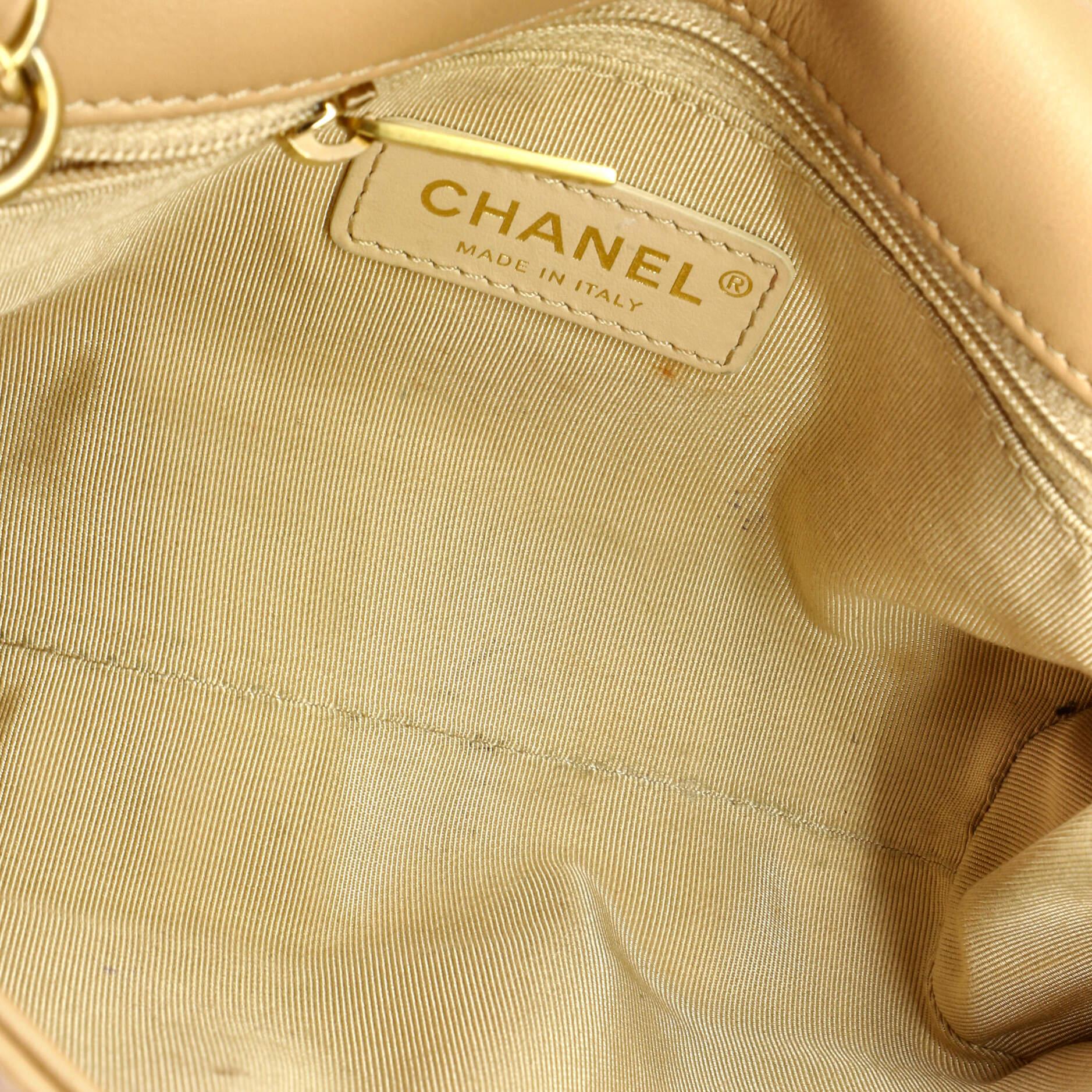Chanel Logo Enchained Flap Bag Quilted Calfskin Small at 1stDibs