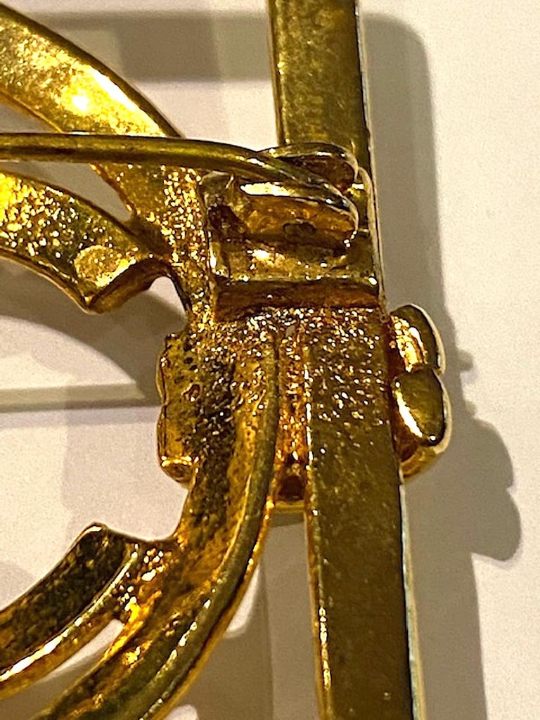 Chanel Logo Square Pin from 1992 at 1stDibs