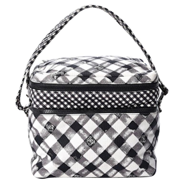 Chanel Lunch Box Shoulder Bag in Black Gingham For Sale at 1stDibs ...