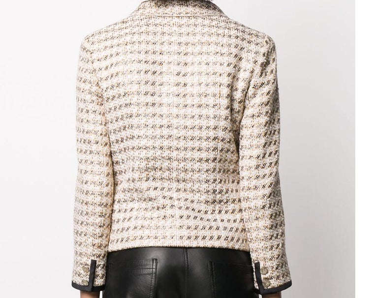 Chanel Lurex Tweed Boucle Jacket For Sale at 1stdibs