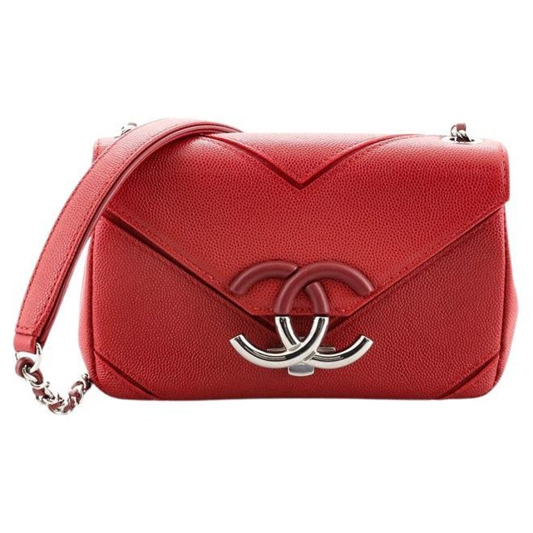 Chanel Macro Flap Bag Chevron Caviar Small at 1stDibs