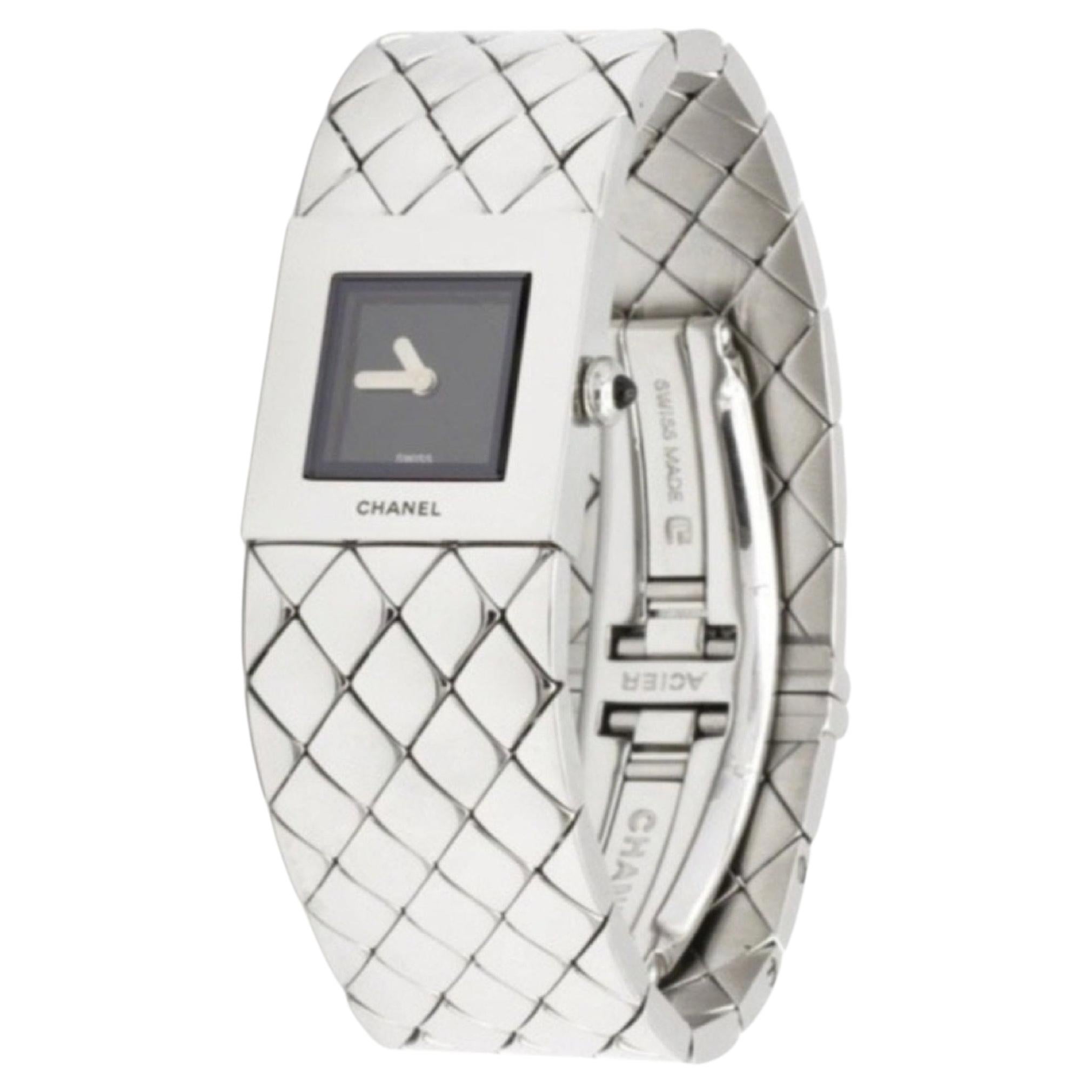 Chanel Stainless Steel Boyfriend Tweed Watch Medium with Diamonds H5318 ...