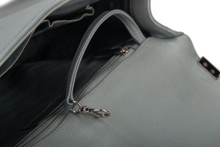 Chanel Maxi Grey Caviar Boy Bag For Sale at 1stDibs