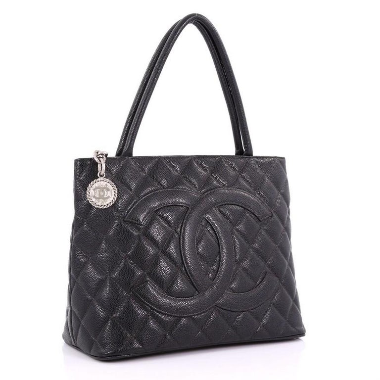 Chanel Medallion Tote Quilted Caviar at 1stDibs