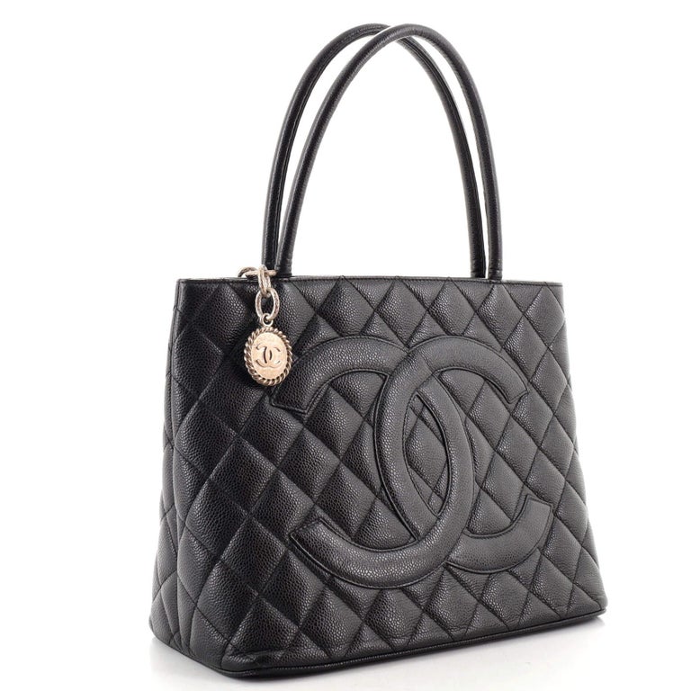 Chanel Medallion Tote Quilted Caviar For Sale at 1stDibs