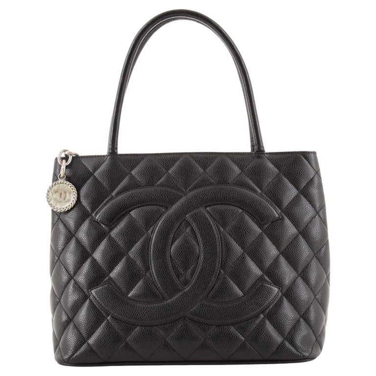 Chanel Medallion Tote Quilted Caviar For Sale at 1stDibs