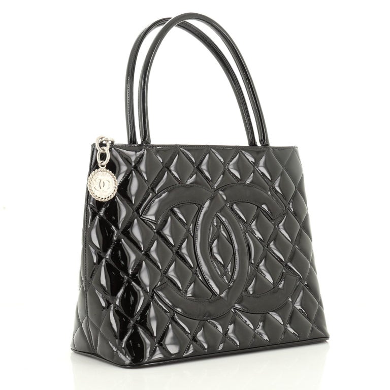 Chanel Medallion Tote Quilted Patent at 1stDibs