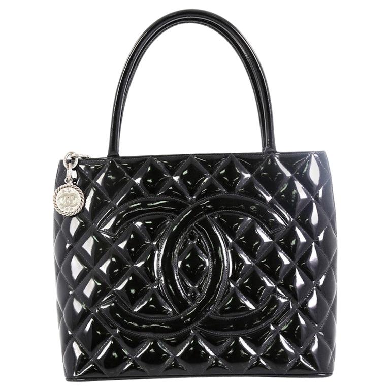 Chanel Medallion Tote Quilted Patent at 1stDibs
