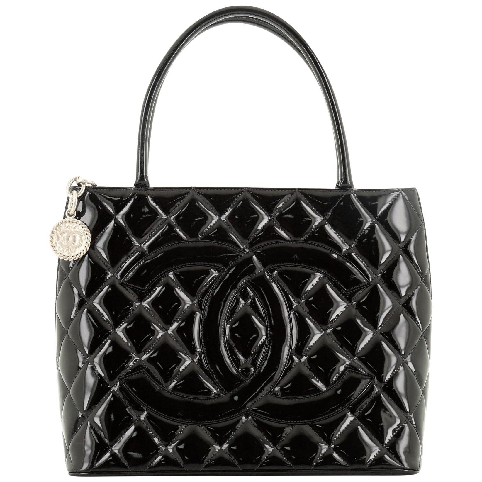 Chanel Medallion Tote Quilted Patent at 1stDibs