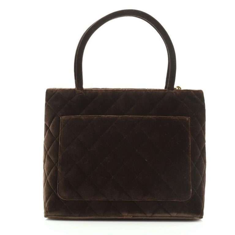Chanel Medallion Tote Quilted Velvet at 1stDibs