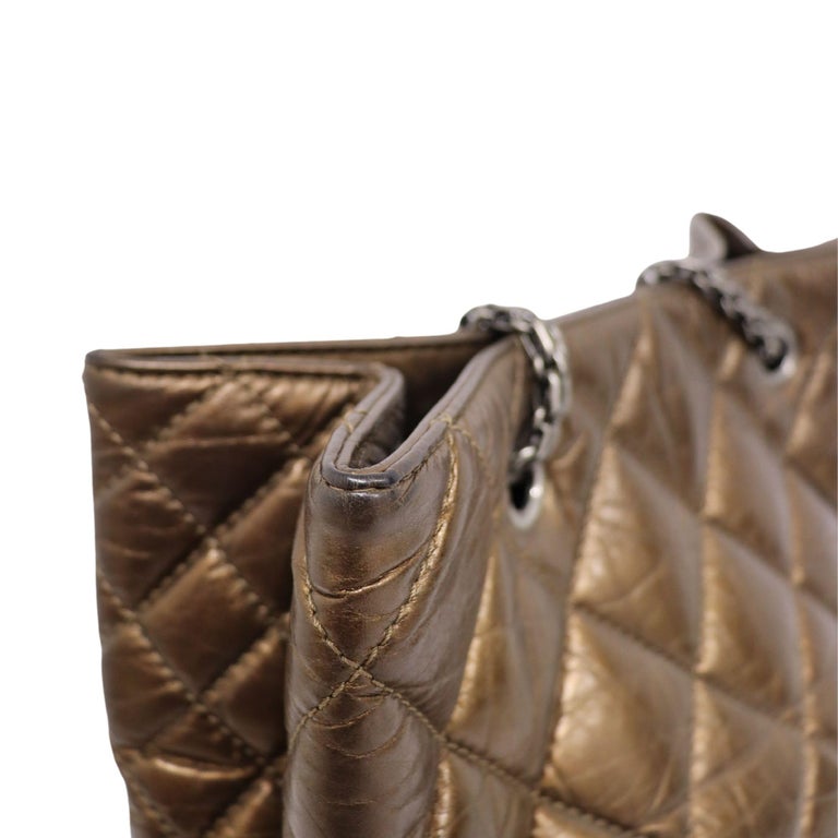 Chanel Metallic Bronze Reissue 2.55 Tote For Sale at 1stDibs