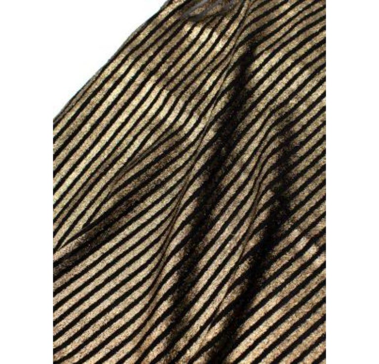 Chanel Metallic Gold Mesh Striped Sleeveless Top For Sale at 1stDibs