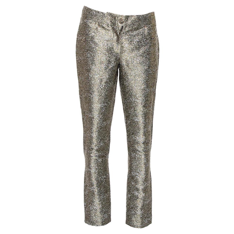Thimister Couture Draped Metallic Silver Wrap Harem Pants For Sale at ...