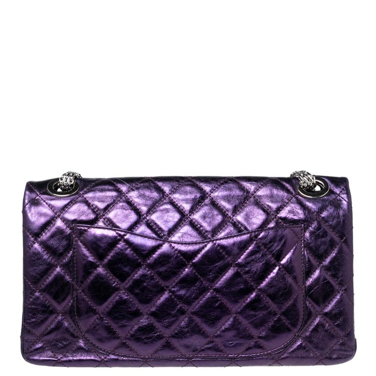 Chanel Metallic Purple Quilted Leather Reissue 2.55 Classic 228 Flap ...