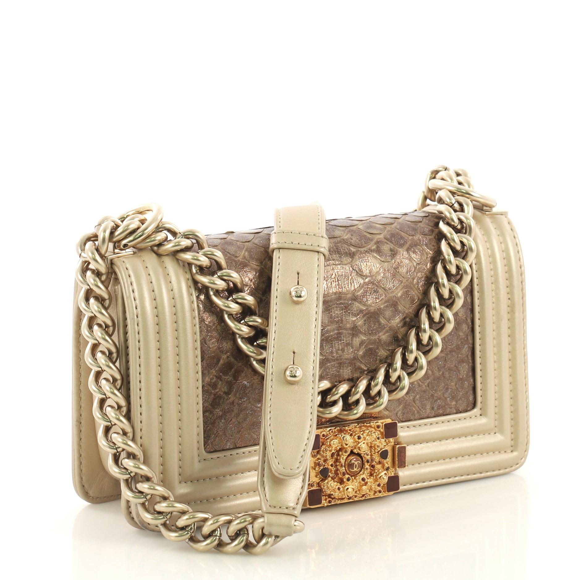 Chanel Metiers d'Art Boy Flap Bag Python Small at 1stDibs | chanel boy ...