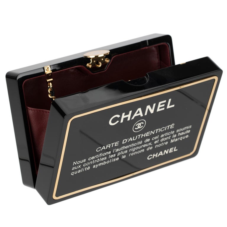 Chanel Minaudière Limited Edition Black Authenticity Card Gold-Tone ...