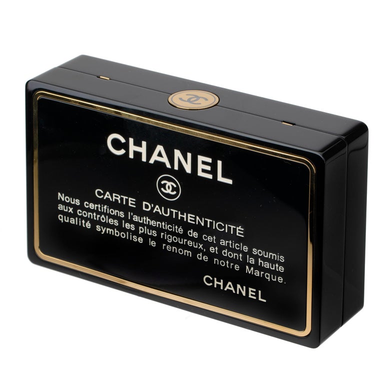 Chanel Minaudière Limited Edition Black Authenticity Card Gold-Tone ...