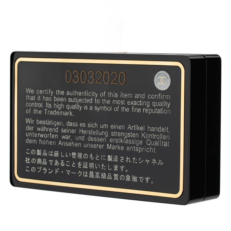 Chanel Minaudière Limited Edition Black Authenticity Card Gold-Tone ...