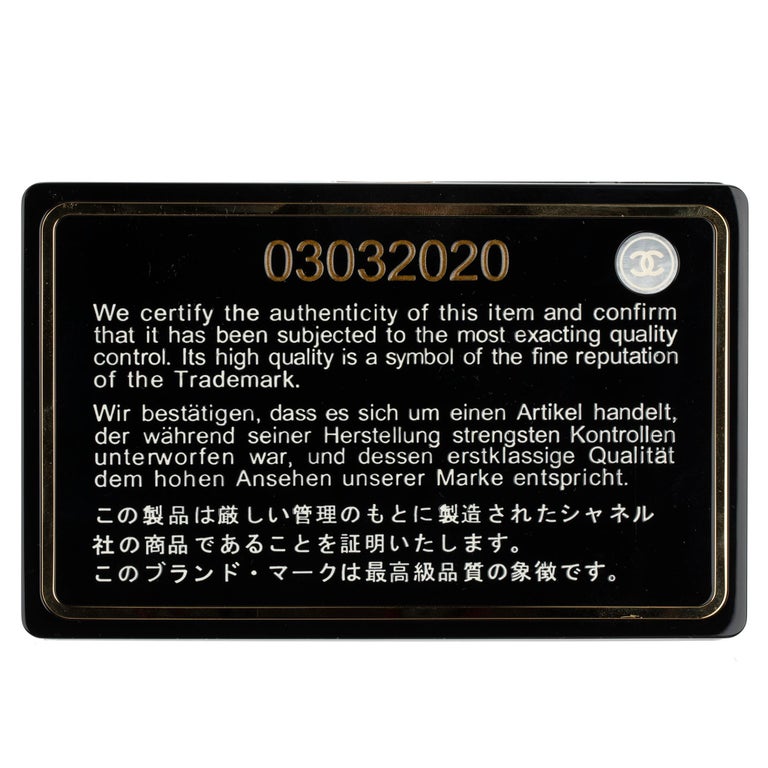 Chanel Minaudière Limited Edition Black Authenticity Card Gold-Tone ...