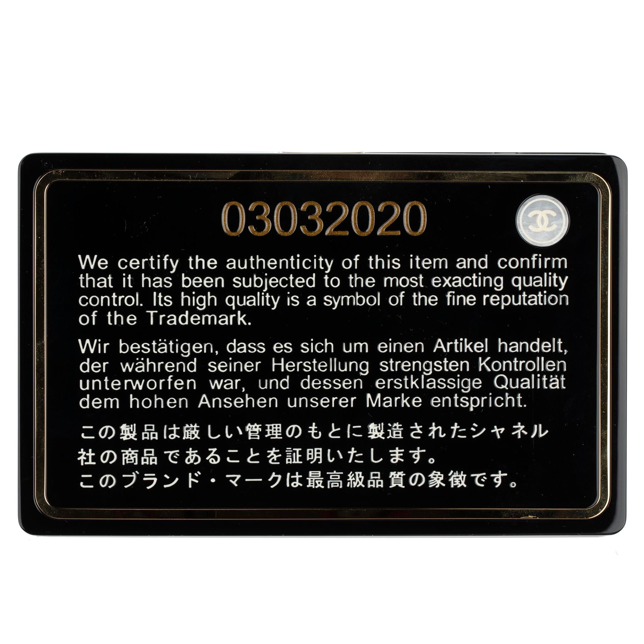 Chanel Minaudière Limited Edition Black Authenticity Card Gold-Tone ...