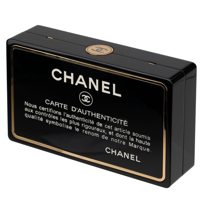 Chanel Minaudière Limited Edition Black Authenticity Card Gold-Tone ...