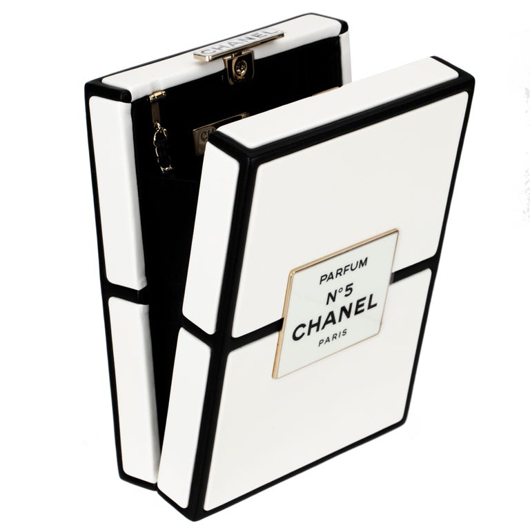 Chanel Minaudière Limited Edition White and Black Chanel No.5 Perfume ...