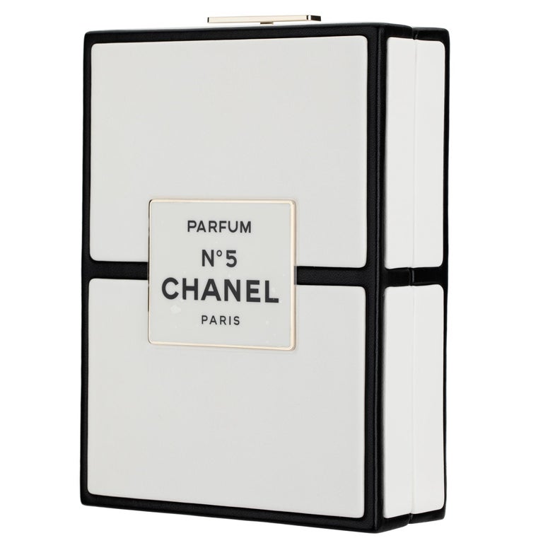 Chanel Minaudière Limited Edition White and Black Chanel No.5 Perfume ...