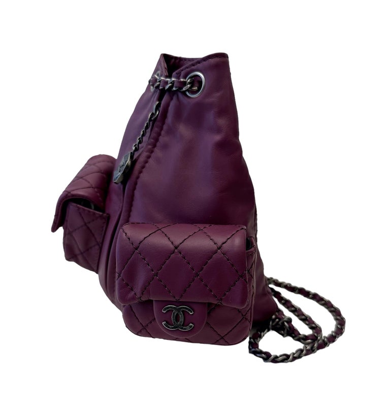 Chanel Mini "Backpack is Back" Purple Leather Bag For Sale at 1stDibs