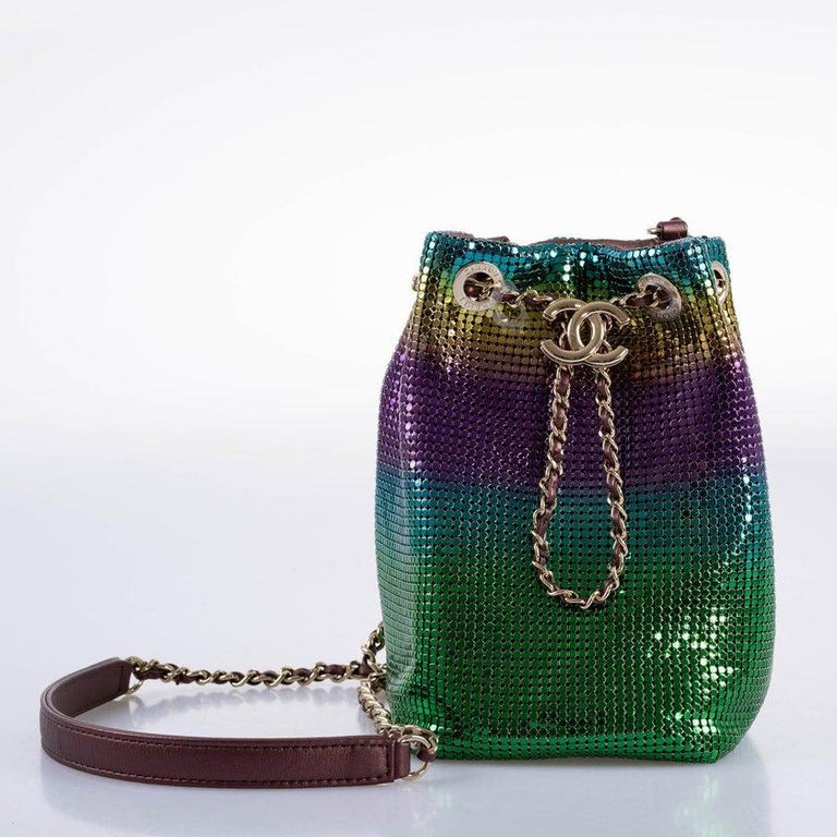 Chanel Mini Bucket Bag Faded Metallic Mesh and Gold-Tone Metal ...