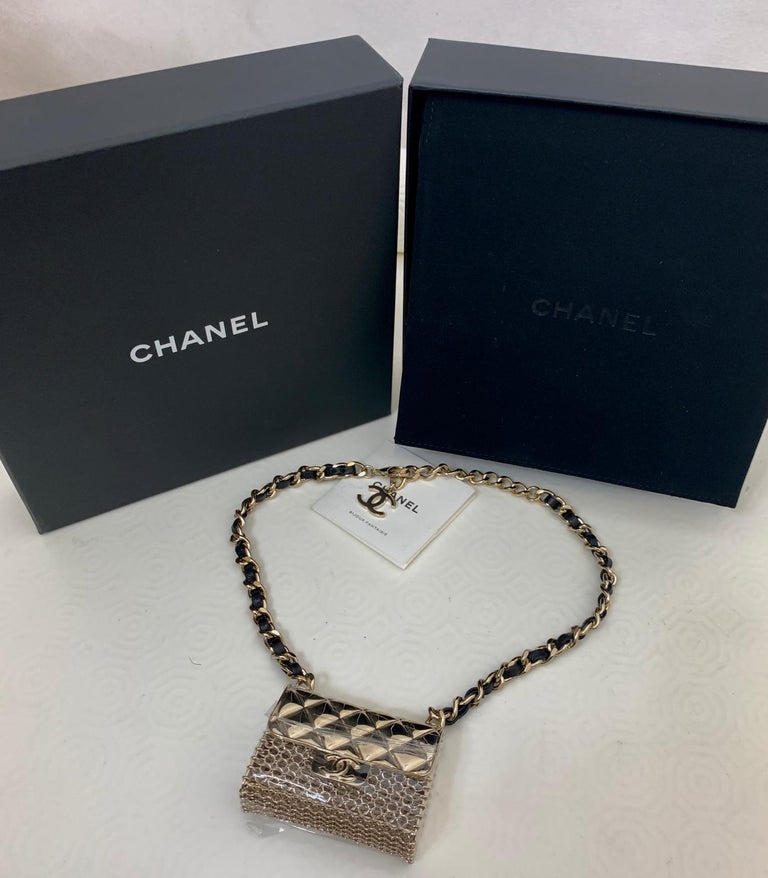 Chanel Mini Charms Bag Necklace For Sale at 1stDibs
