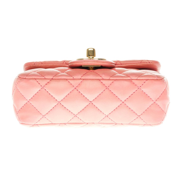 Chanel Mini Charms Shoulder bag in Pink quilted leather and gold ...