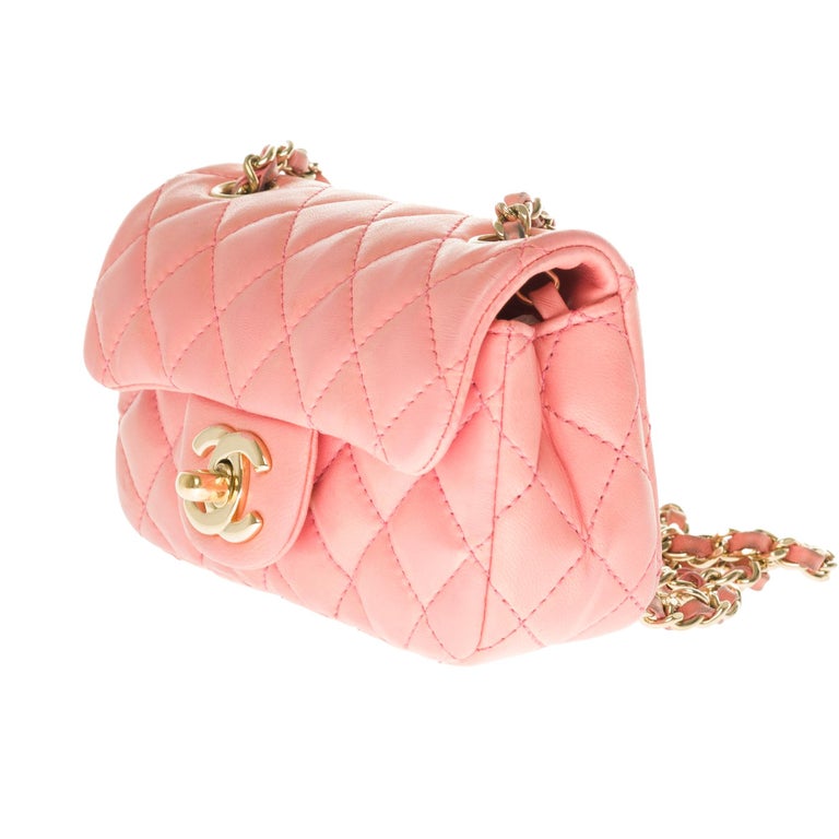 Chanel Mini Charms Shoulder bag in Pink quilted leather and gold ...