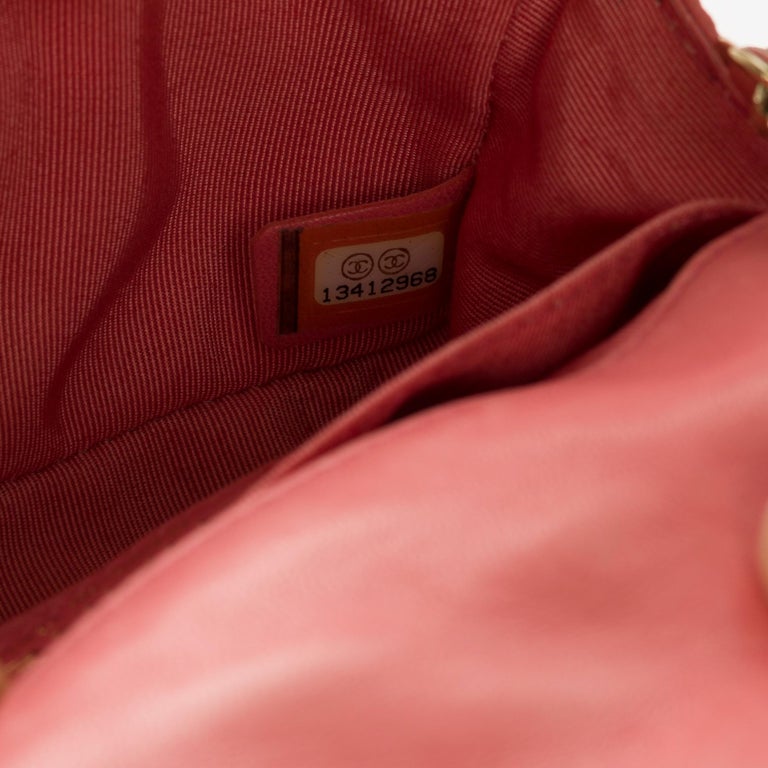 Chanel Mini Charms Shoulder bag in Pink quilted leather and gold ...