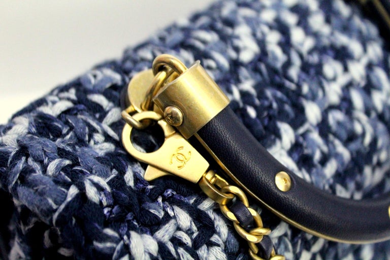 Chanel Mini Coco in Blue Tweed Top Handle Bag at 1stDibs | chanel coco ...