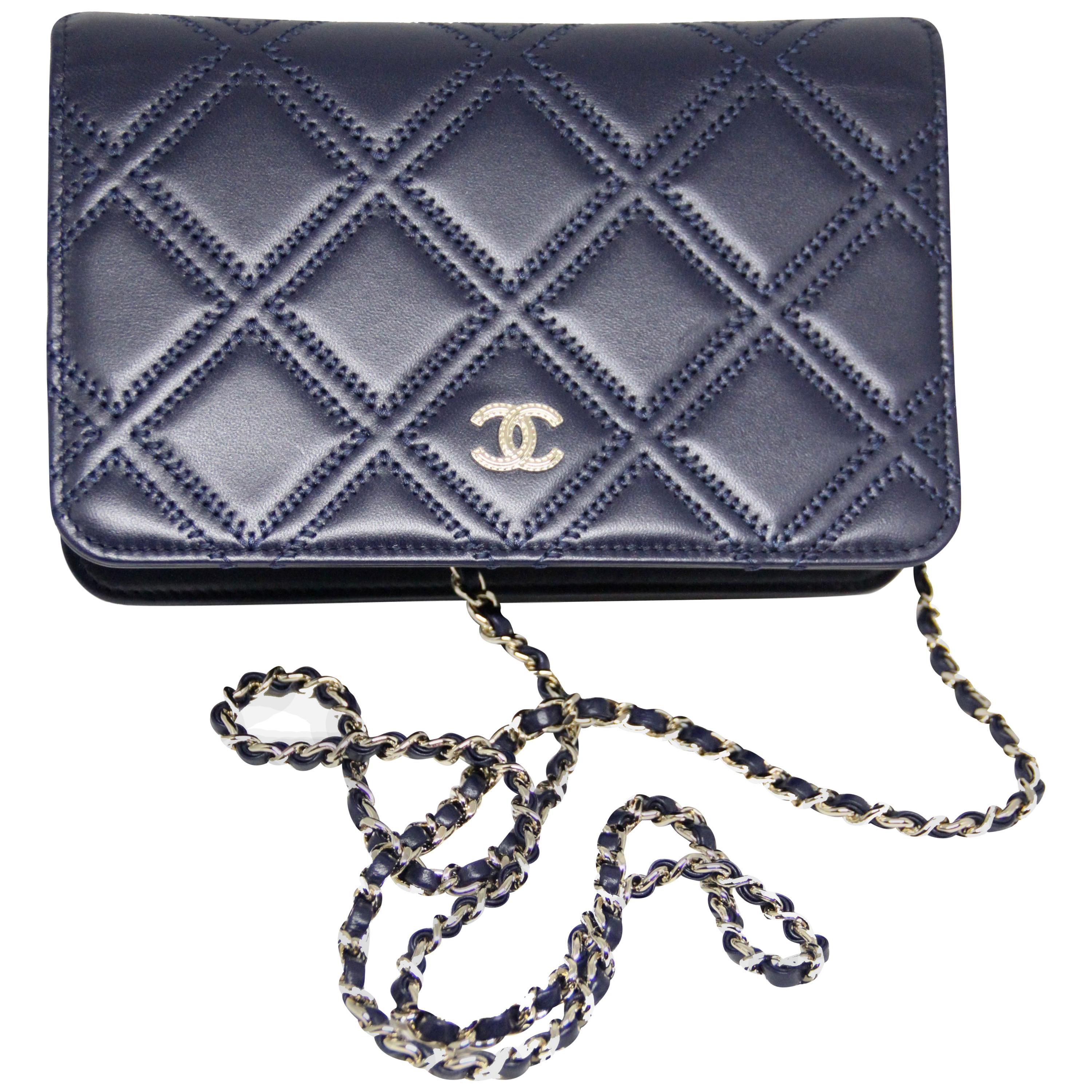 Chanel Mini Navy Flap Bag Limited Edition at 1stDibs