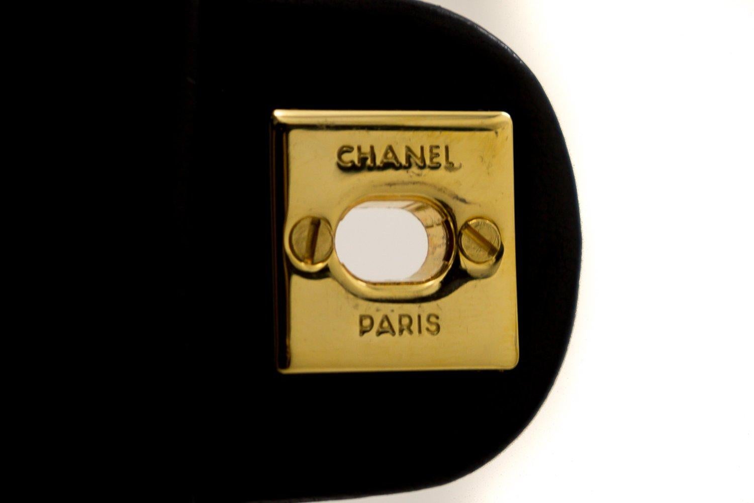 CHANEL Mini Square Small Chain Shoulder Crossbody Bag Black Quilt For ...